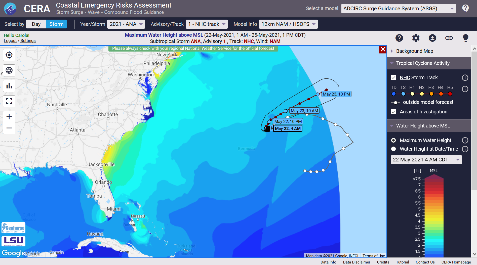 Welcome to the Hurricane Season 2021 – Coastal Emergency Risks Assessment